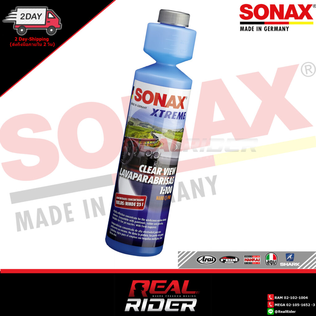 น้ำยาเช็ดกระจกขจัดคราบแมลง SONAX GERMANY 250 ml - REALRIDER