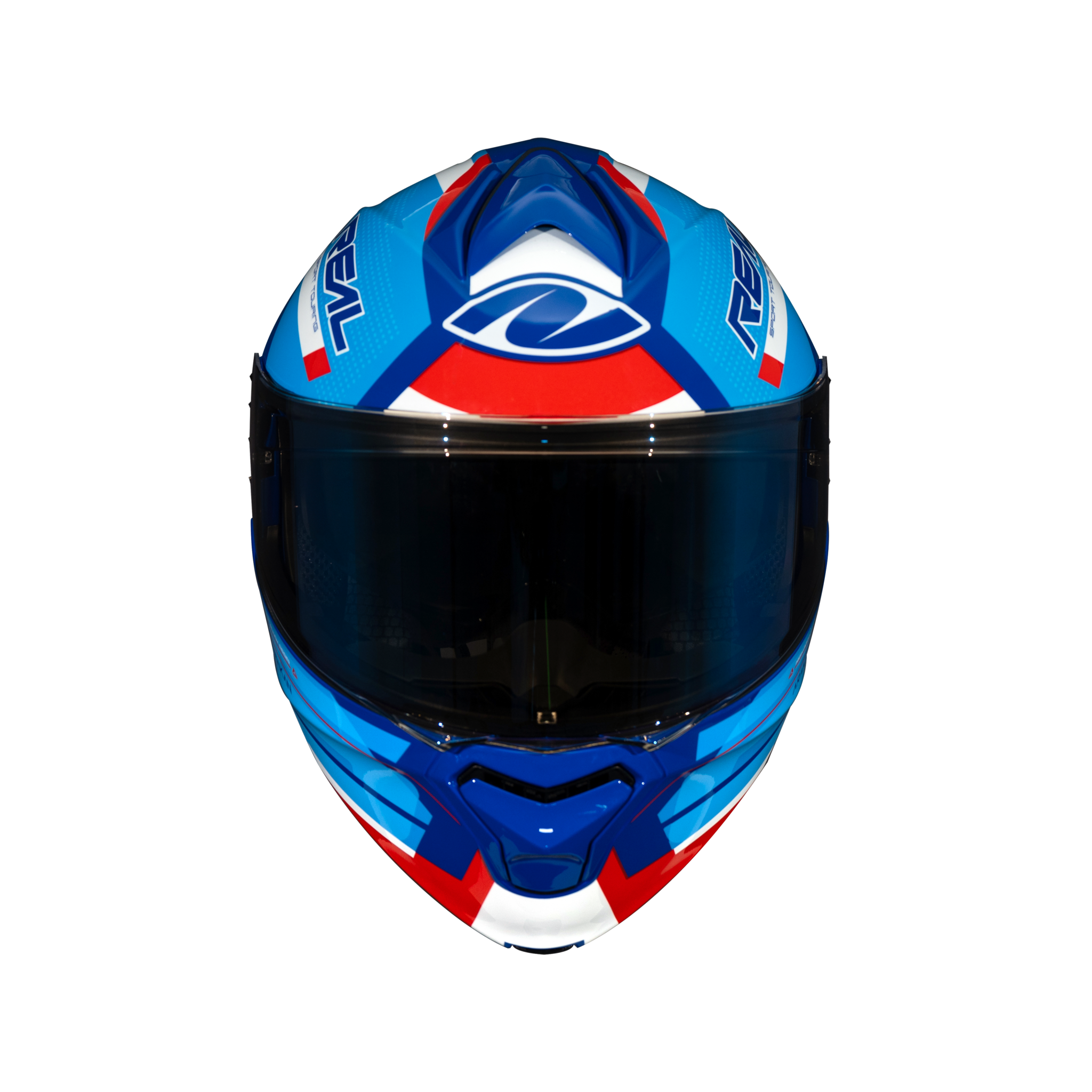 REAL ATLAS สีน้ำเงิน/แดง หมวกยกคาง - REALRIDER