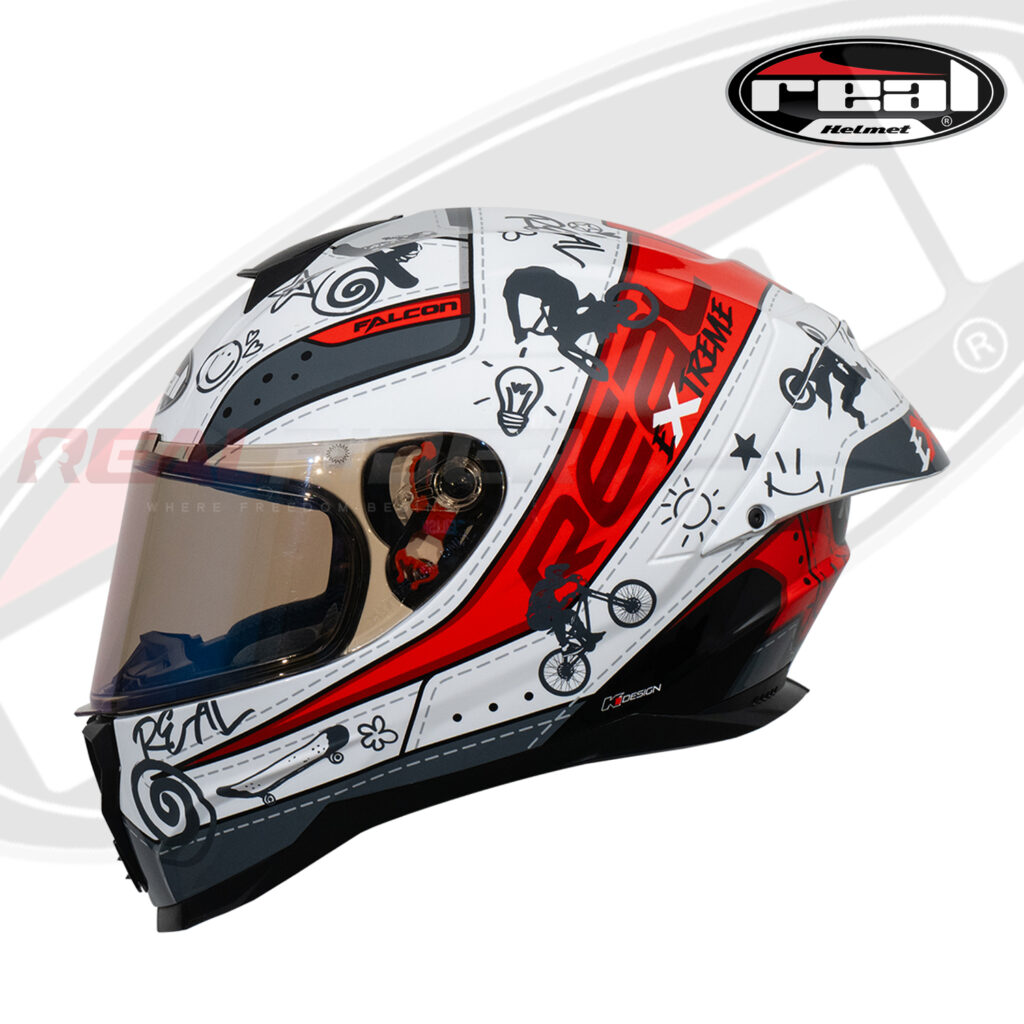 REAL FALCON EXTREME ขาว-แดง - REALRIDER